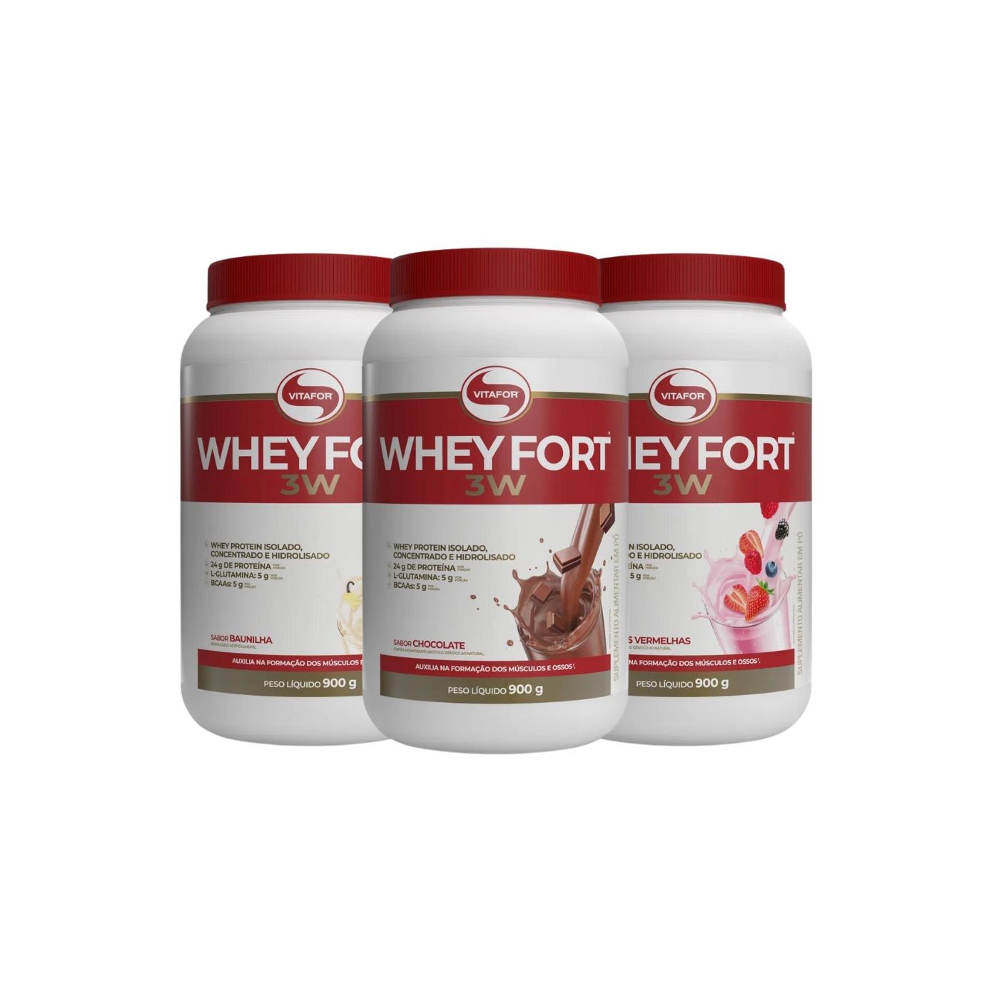 Whey Fort 3w 900g Vitafor Ecoloja Produtos Naturais